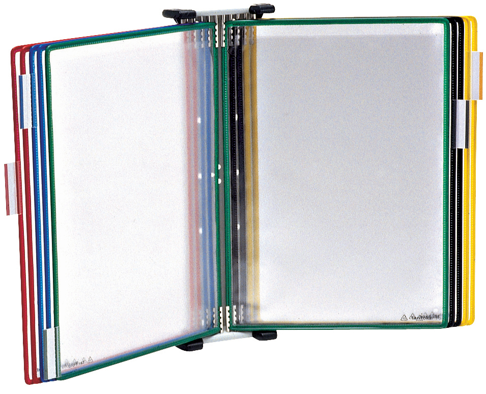 Porta documentos de parede com pivot, 10 bolsas para formato A4 ...