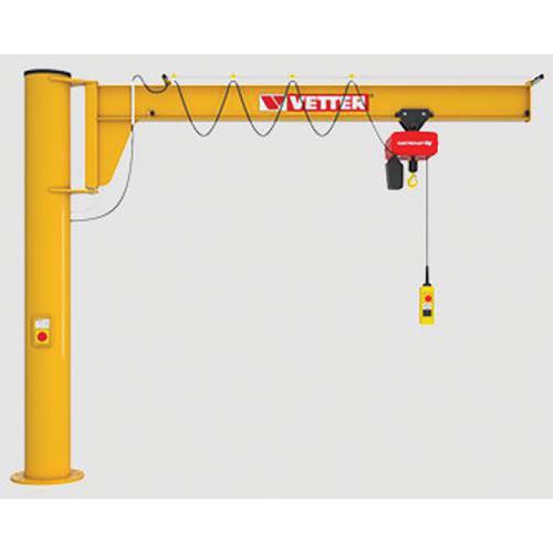 Grua de bandeira recta de coluna - Capacidade 250 kg - Manutan.pt