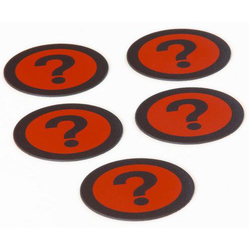 Íman vermelho – ícone de Ponto de interrogação – conjunto de 5 – Smit ...
