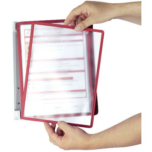 Porta documentos de parede Vario – 5 bolsas – A4 - Manutan.pt