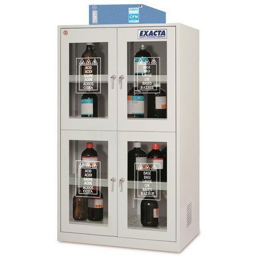 Armoire de sécurité à filtration intégrée - Porte vitrée double paroi ...