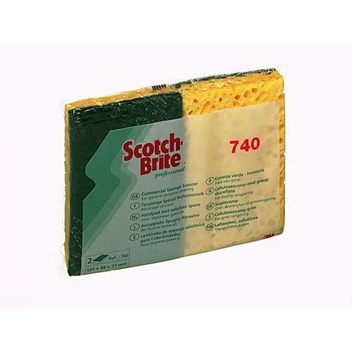 Eponge a récurrer jaune et verte - 3M - Manutan.pt