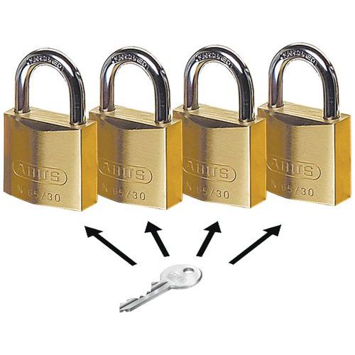 Cadeado série 65 - Chave comum - 2 chaves - Manutan.pt