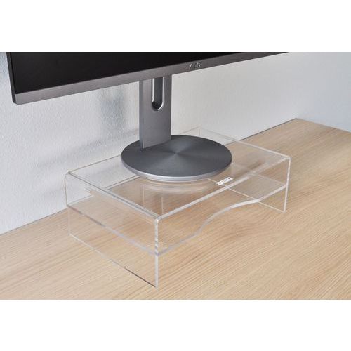 Suporte para monitor e ecrã em acrílico transparente – Desq - Manutan.pt
