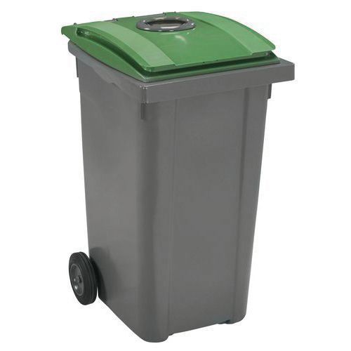 Contentor móvel para a recolha seletiva de resíduos – 120 L – Vidro ...