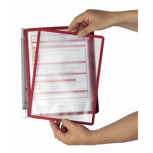 Porta documentos de parede Vario – 5 bolsas – A4 - Manutan.pt