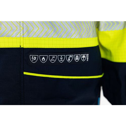 Parka impermeável de alta visibilidade com proteção ARC Torvik amarela ...