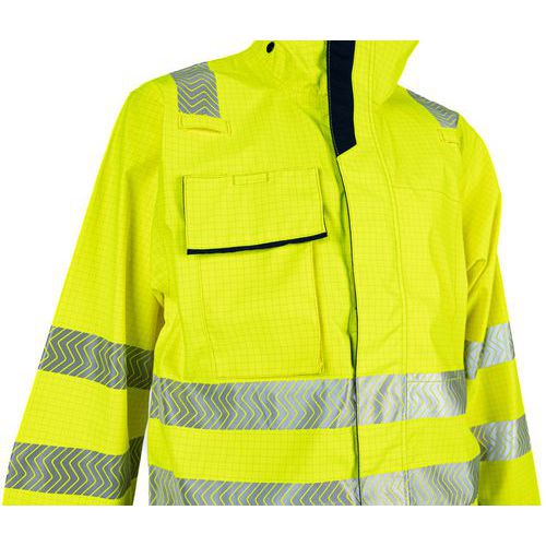 Parka impermeável de alta visibilidade com proteção ARC Torvik amarela ...