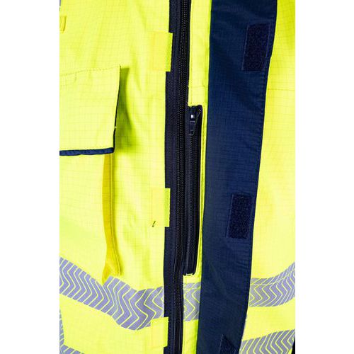 Parka impermeável de alta visibilidade com proteção ARC Torvik amarela ...