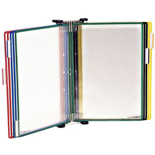 Porta documentos de parede com pivot, 5 bolsas para formato A4 ...