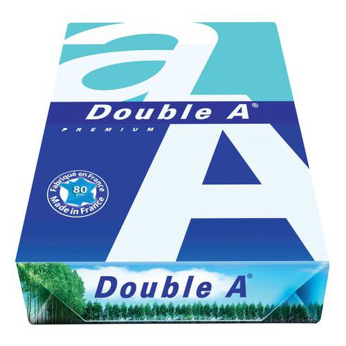 Papel Double A – A3 – 80 g/m² – Resma de 500 folhas - Manutan.pt