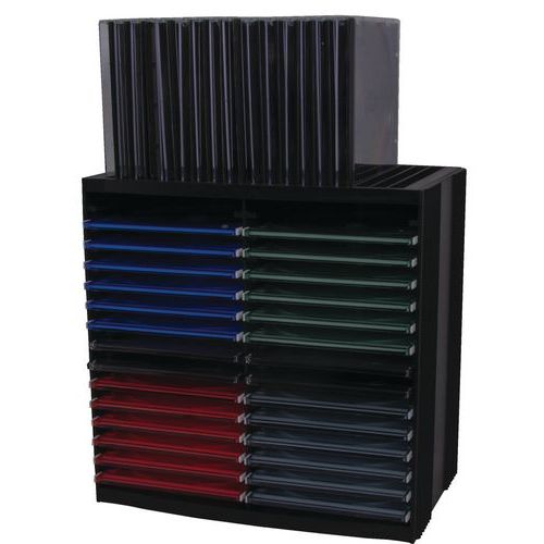 Torre de arrumação CD e DVD - Manutan.pt