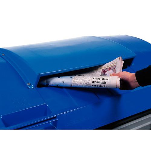 Contentor móvel para a recolha seletiva de resíduos – 120 L – Papel ...