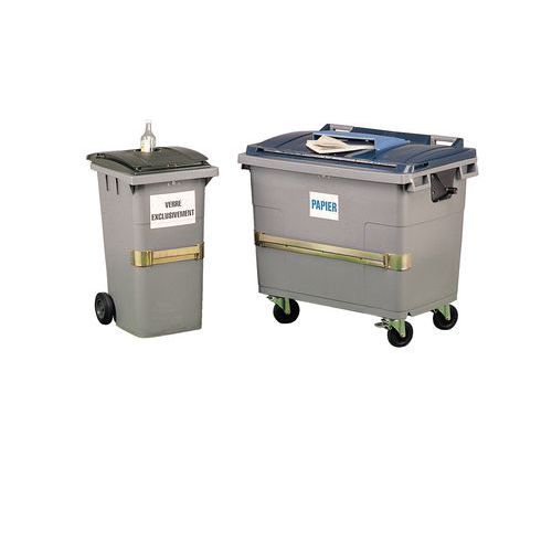 Contentor móvel para a recolha seletiva de resíduos – 120 L – Papel ...