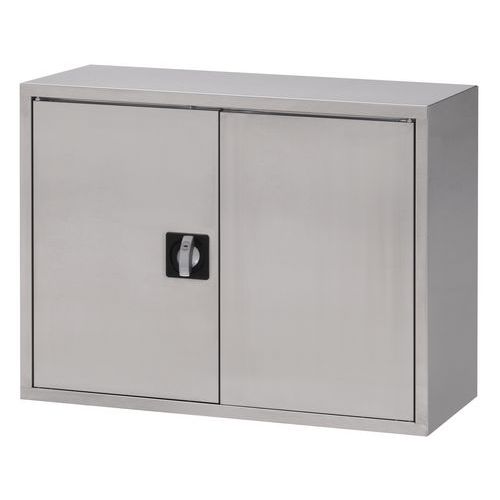 Armário de parede em inox – 2 portas - Manutan.pt