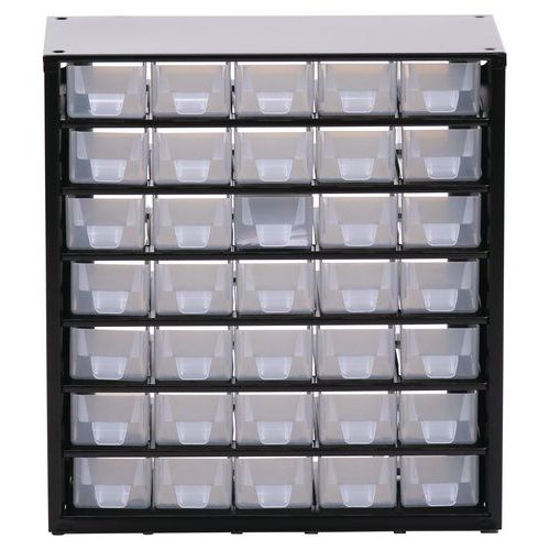 Bloco de compartimentos em metal com gavetas – Viso - Manutan.pt