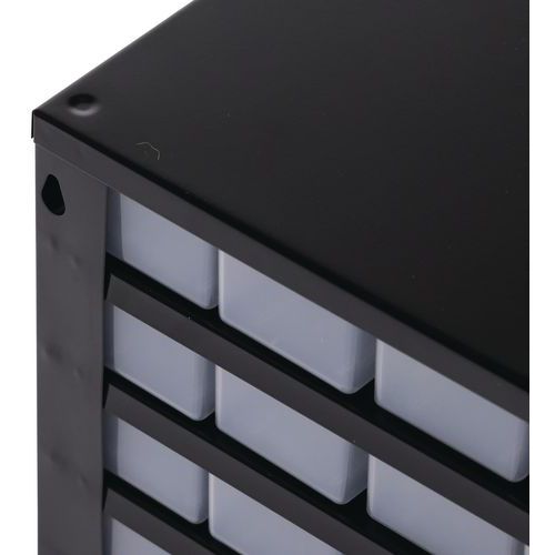 Bloco de compartimentos em metal com gavetas – Viso - Manutan.pt