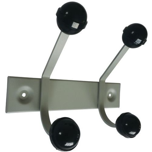 Bengaleiro de parede com 2 esferas - Manutan.pt