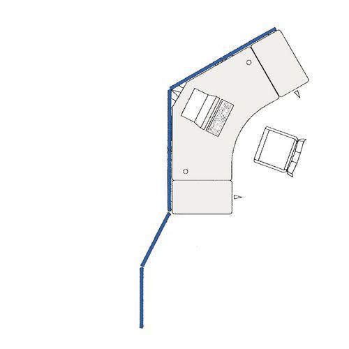 Divisória KP+ – Melamina – Altura 160 cm - Manutan.pt
