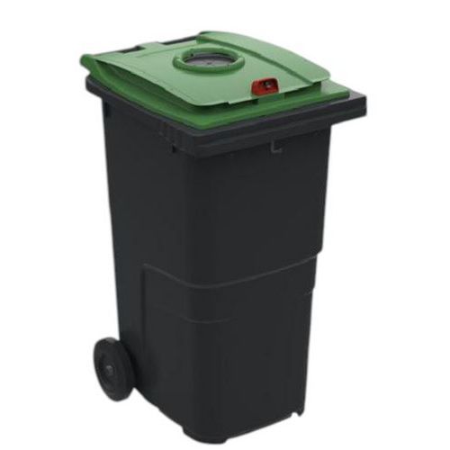 Contentor móvel para a recolha seletiva de resíduos – 240 L – Vidro ...