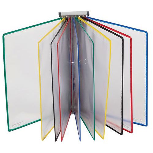 Porta documentos de parede com pivot, 10 bolsas para formato A4 ...