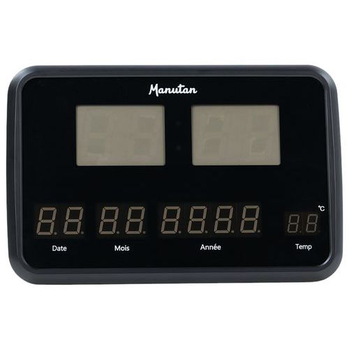 Horloge murale LED rectangulaire grand format - Manutan - Manutan.pt