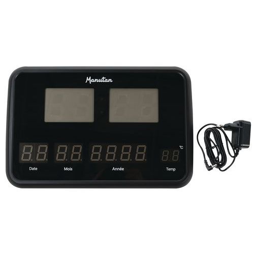Horloge murale LED rectangulaire grand format - Manutan - Manutan.pt